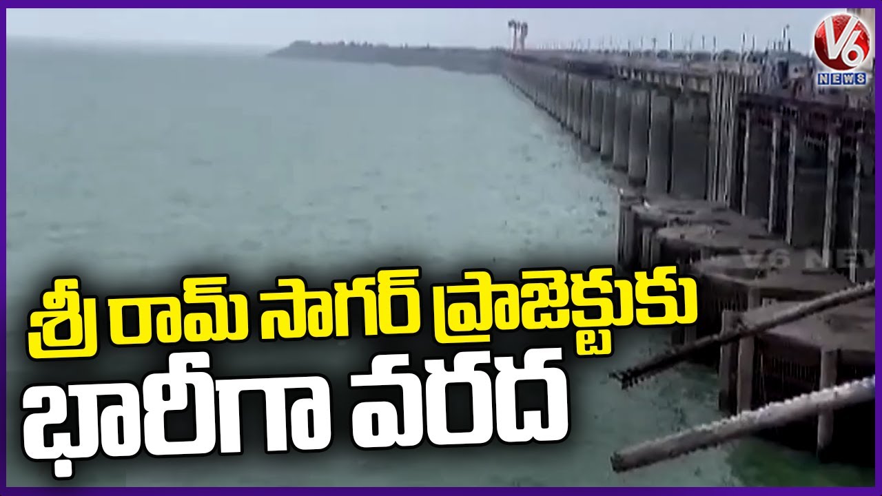 Huge Flood Flow To Sri Ram Sagar Project From Maharashtra , Water Level ...