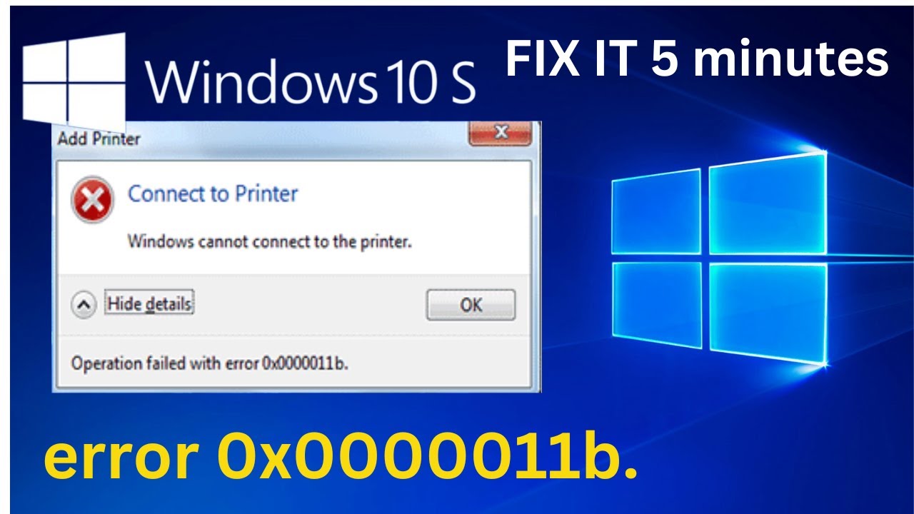 How to Fix Windows Cannot Connect to Printer Error 0x0000011b # ...