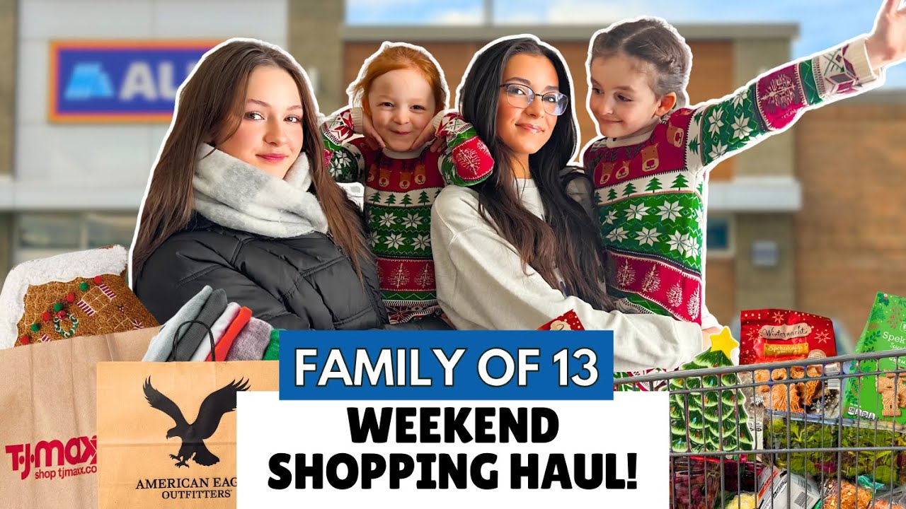 $1000 Weekly Grocery & Holiday Shopping Haul for Our Family of 13 ...