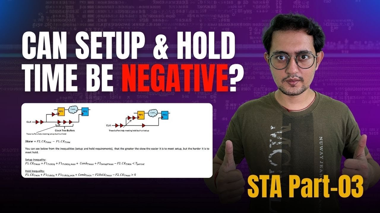 Basics of STA - CAN SETUP & HOLD TIME BE NEGATIVE | SETUP & HOLD TIME ...