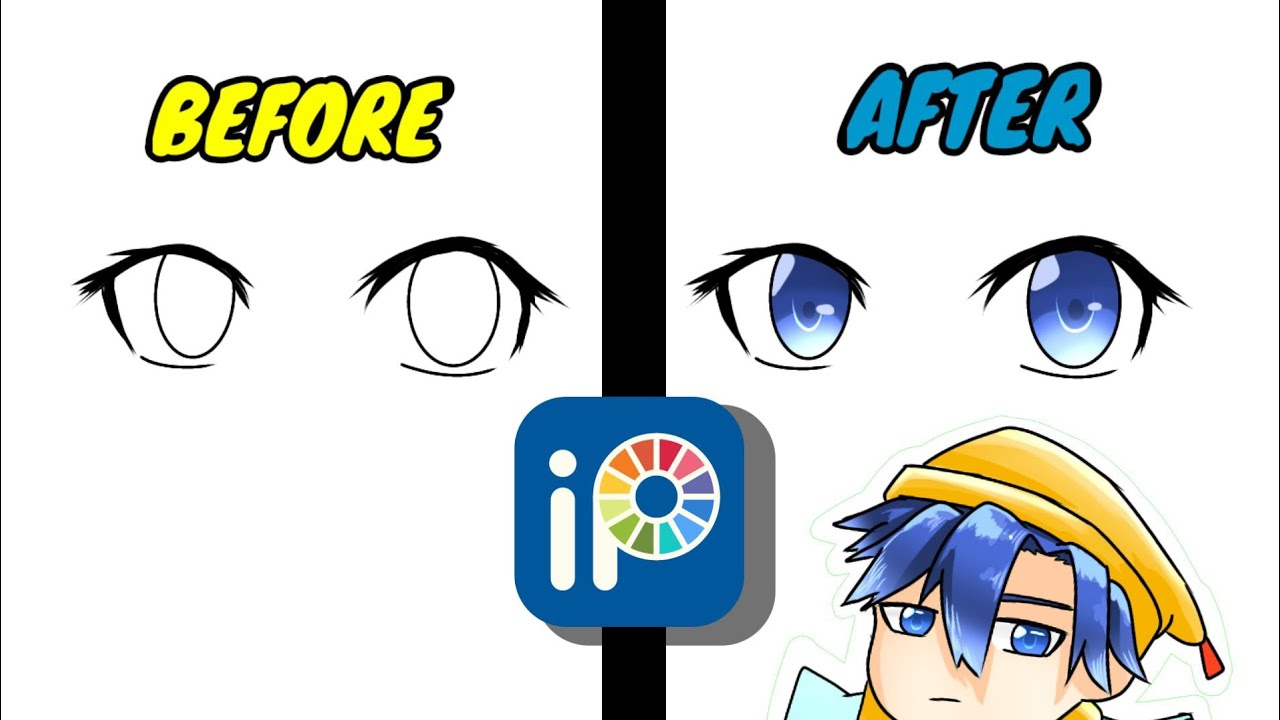 cara mudah mewarnai mata di Ibis paint - YouTube