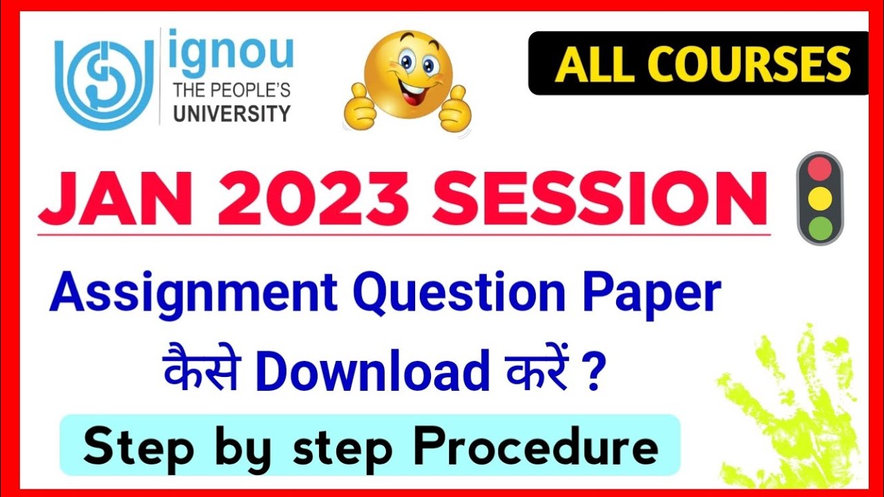 IGNOU January 2023 Session Assignments कैसे Download करें? | IGNOU ...