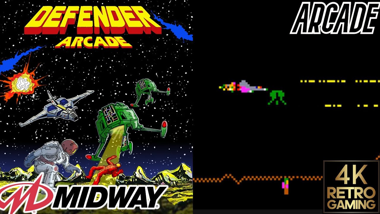 Defender Arcade ( Midway 1981 ) 4k Gameplay - YouTube