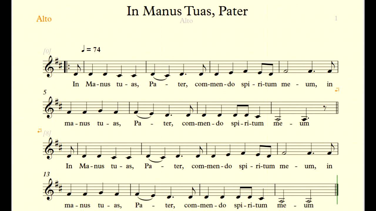 In manus tuas, pater alto - YouTube
