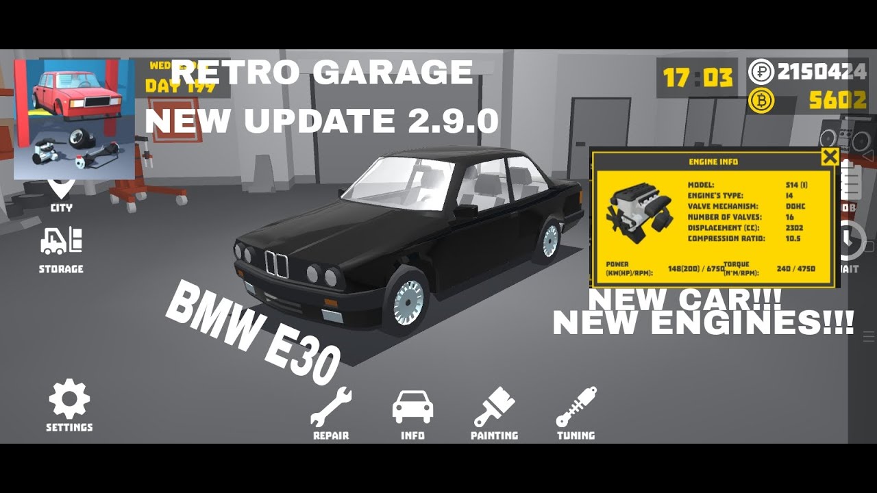 RETRO GARAGE 2.9.0 GAMEPLAY #44: MY BRAND NEW "BMW-30" | RETRO GARAGE ...