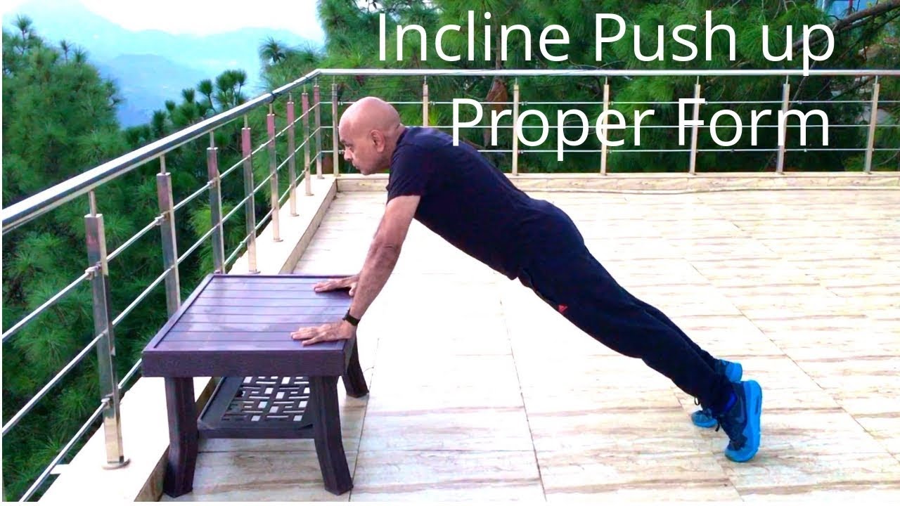 Incline Pushups For Beginners And Seniors - Learn How To Do Incline Push Up Exercise Correctly ...