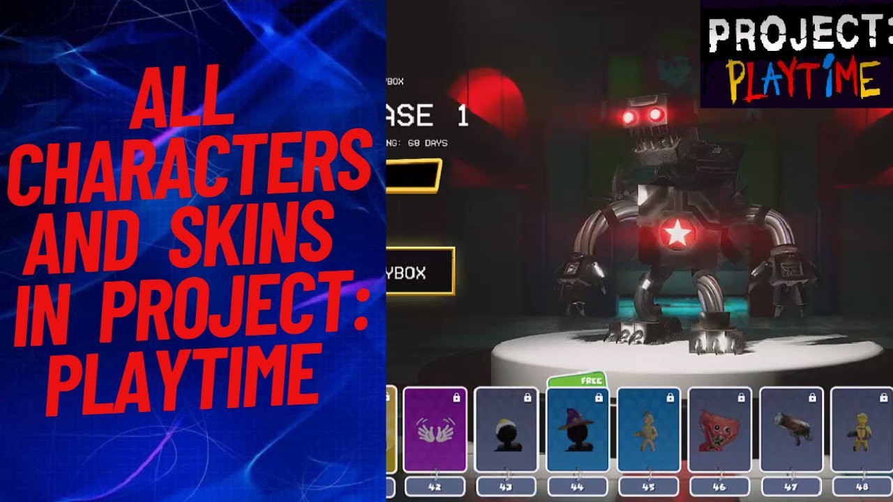 All characters and skins in Project: Playtime - YouTube