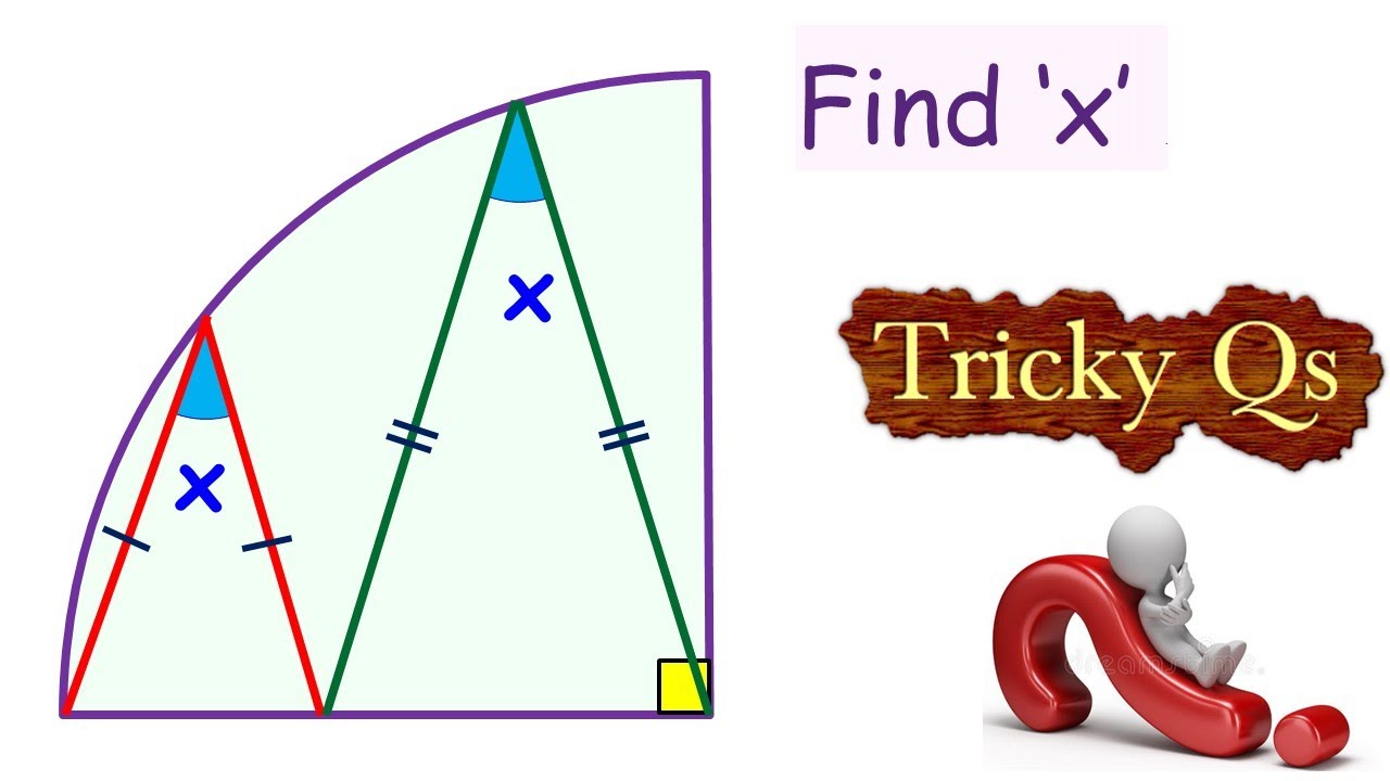 55) Find " X ". Tricky Qs with 1 min solution - YouTube
