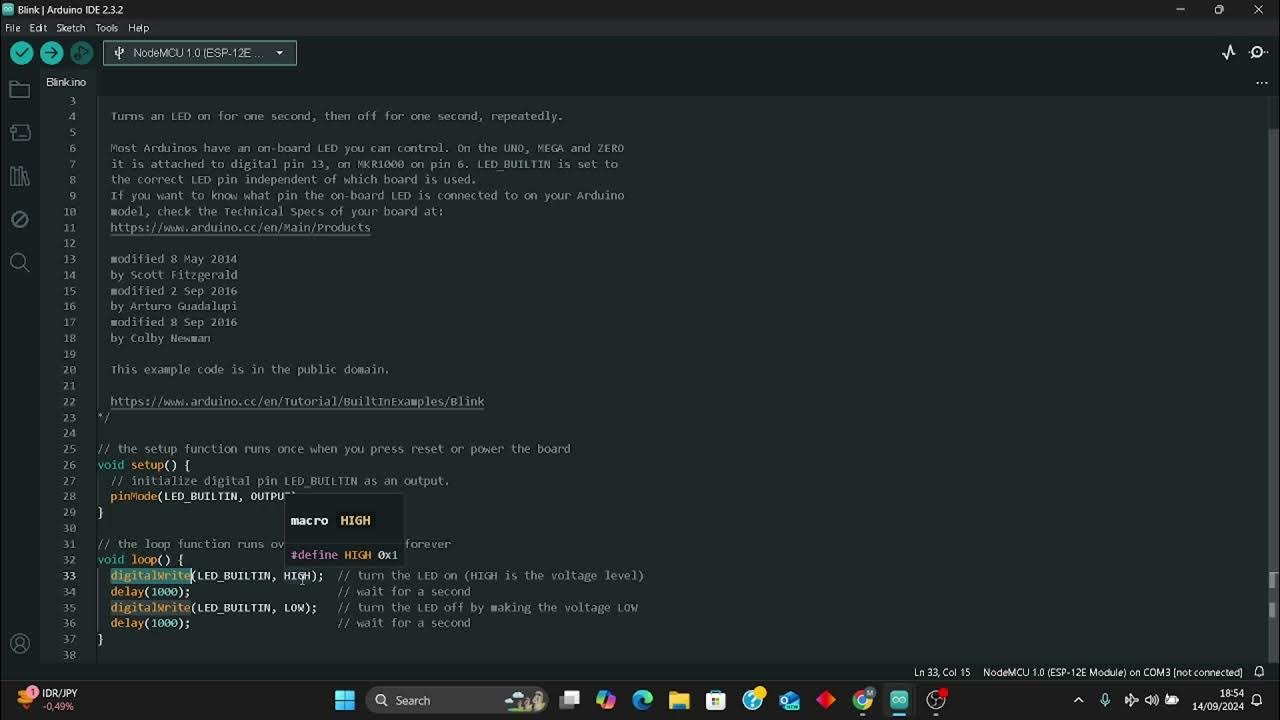 Lab 1 - Persiapan Arduino IDE dan Pengujian NodeMCU - YouTube
