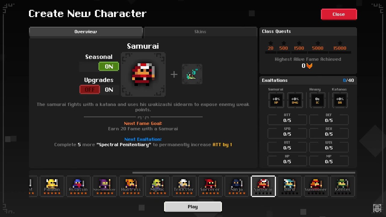[RotMG][ Samurai Pt.314 ][ 70/90 - 72/90 ] Anyone can "White-Star ...