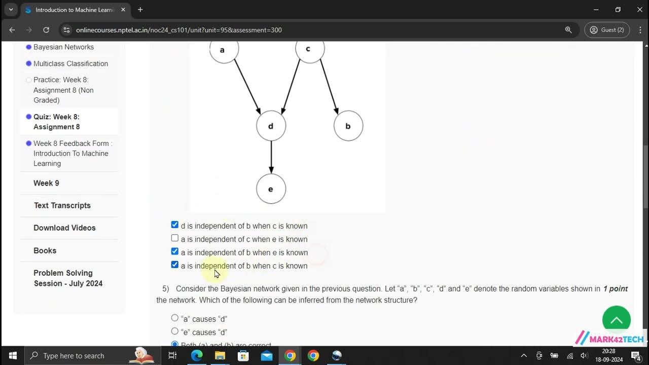 NPTEL Introduction To Machine Learning - IITKGP Week8 Assignment 8 Solution July 2024 - YouTube