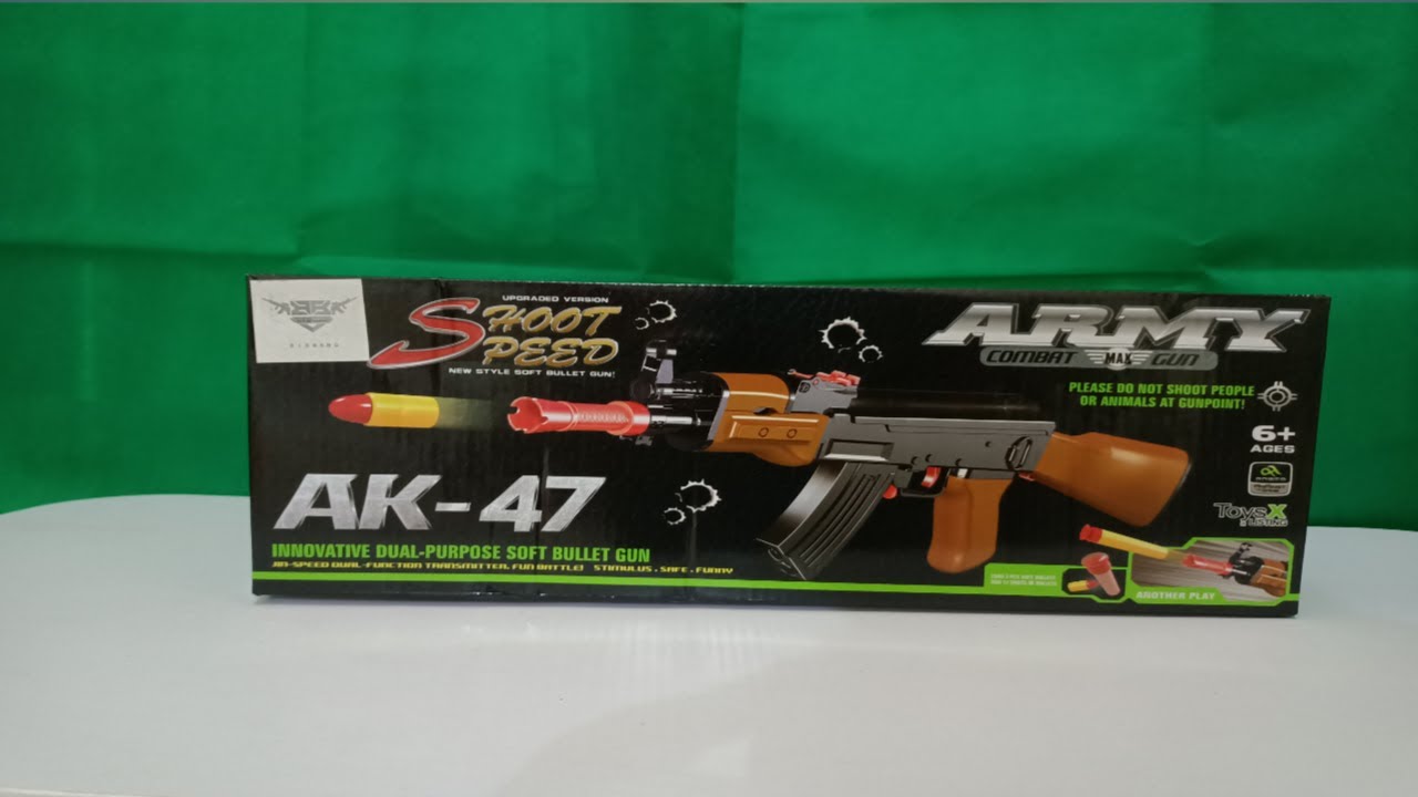 UNBOXING New Toy Gun,snipper rifles AK47 Gun ARMY COMBAT MAX GUN Shoot ...