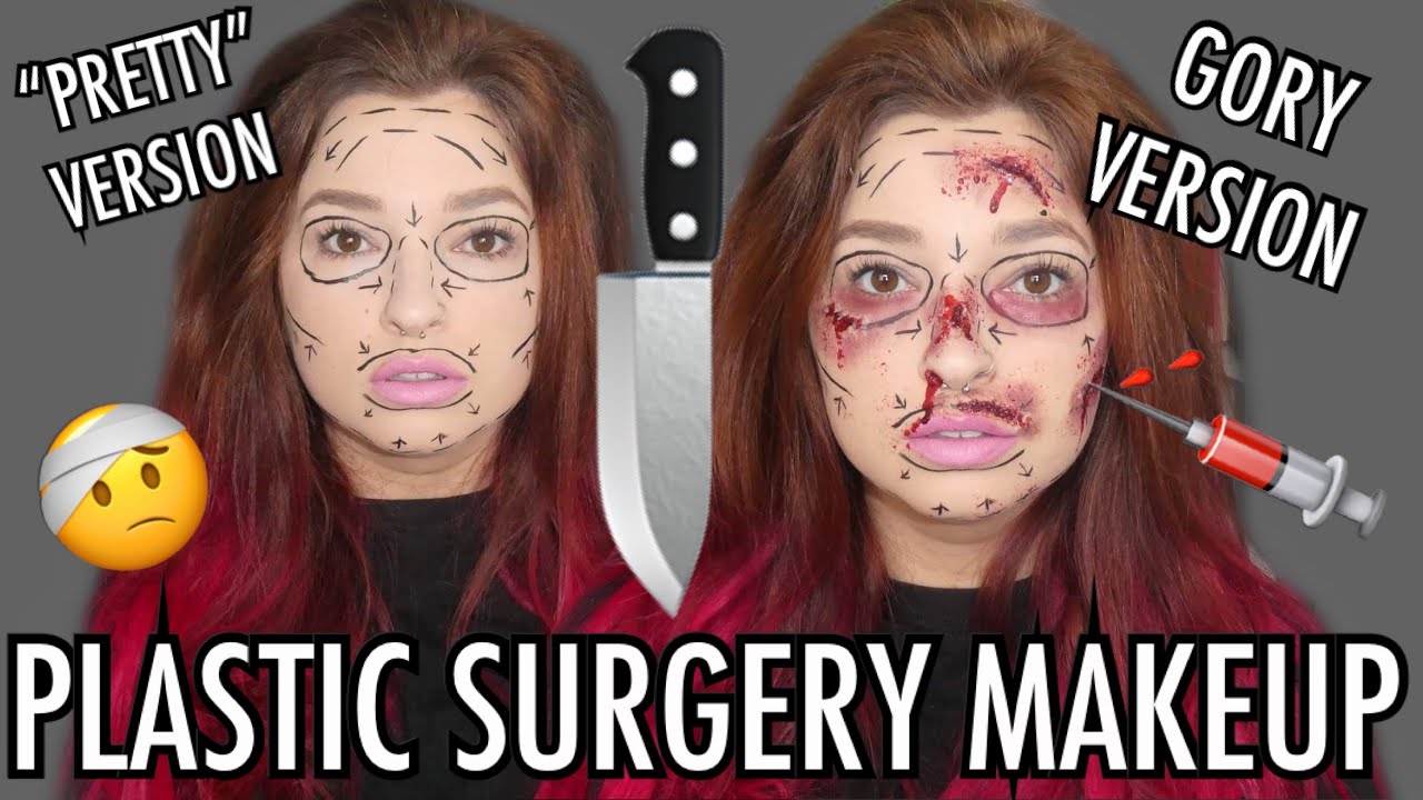 Plastic Surgery Makeup - 2 Looks | Halloween Makeup Looks 2020 - YouTube
