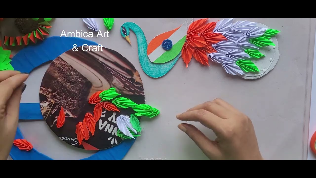 Independence Day Craft || 15th August Special Craft || Peacock Wall ...