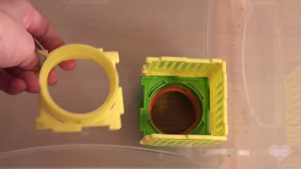 Using a Puzzle Playground cube in a bin cage - YouTube