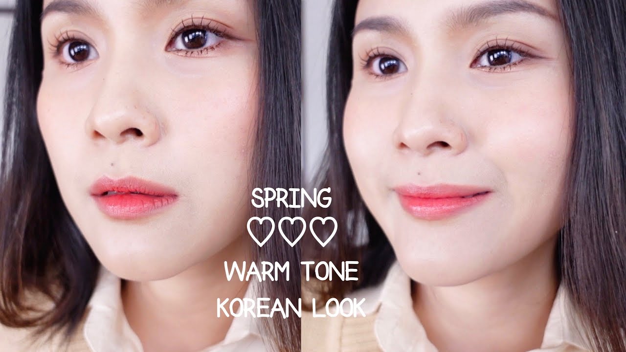 SPRING WARM TONE💕Korean Makeup แต่งหน้าใสๆสไตล์เกาหลี โทนสีน่ารัก แชร์ ...