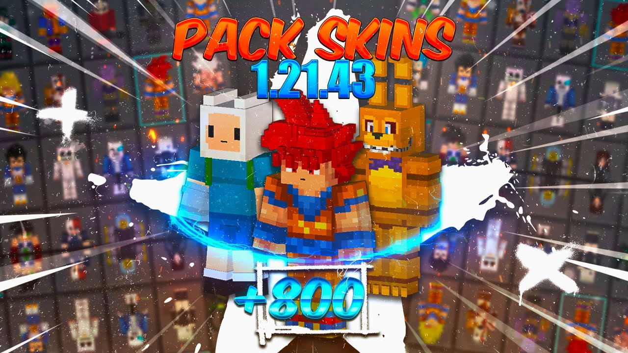 NUEVO PACK DE SKINS 4D PARA MINECRAFT BEDROCK 1.21.43 - YouTube