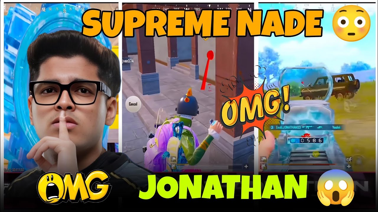 SUPREME NADE 😳 | OMG 😱 | JONATHAN 😱 HACKER LIKE GAMEPLAY 😱 | ANDY PLAYZ - YouTube
