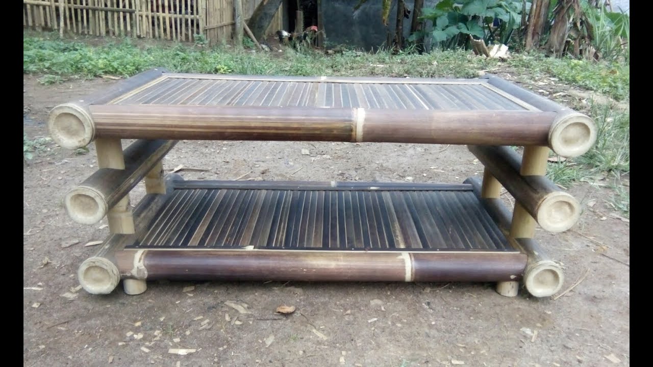 CARA MEMBUAT MEJA DARI BAMBU/MEJA TAMU~KURSI BAMBU UKIE - YouTube