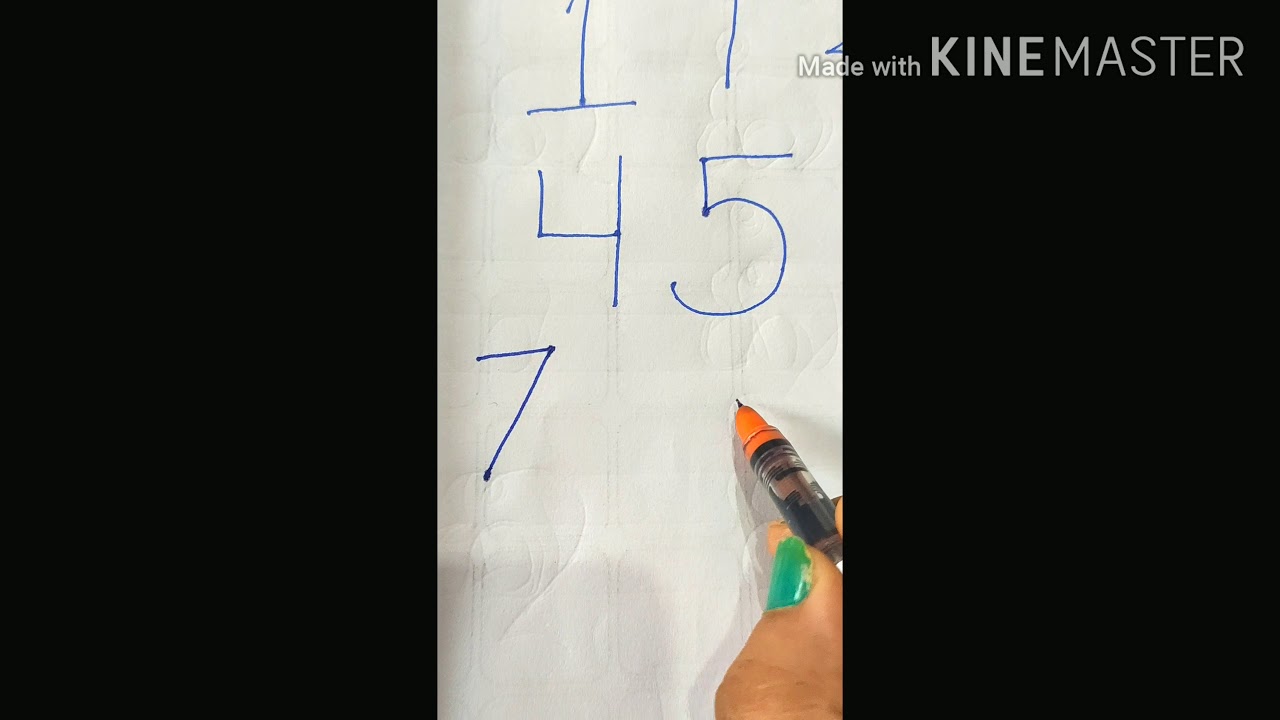 Learn how to write 1-10 numbers with proper stroke - YouTube