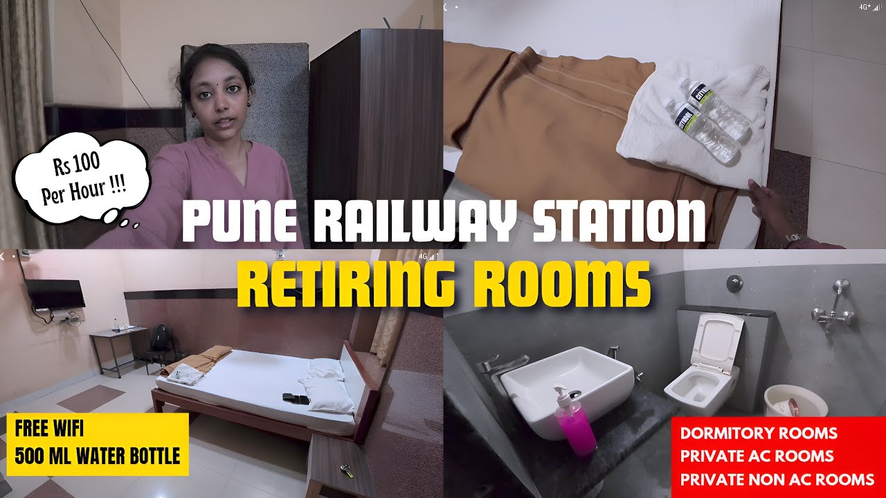 PUNE RAILWAY STATION RETIRING ROOM VLOG 🛋️ How to book Irctc Retiring ...