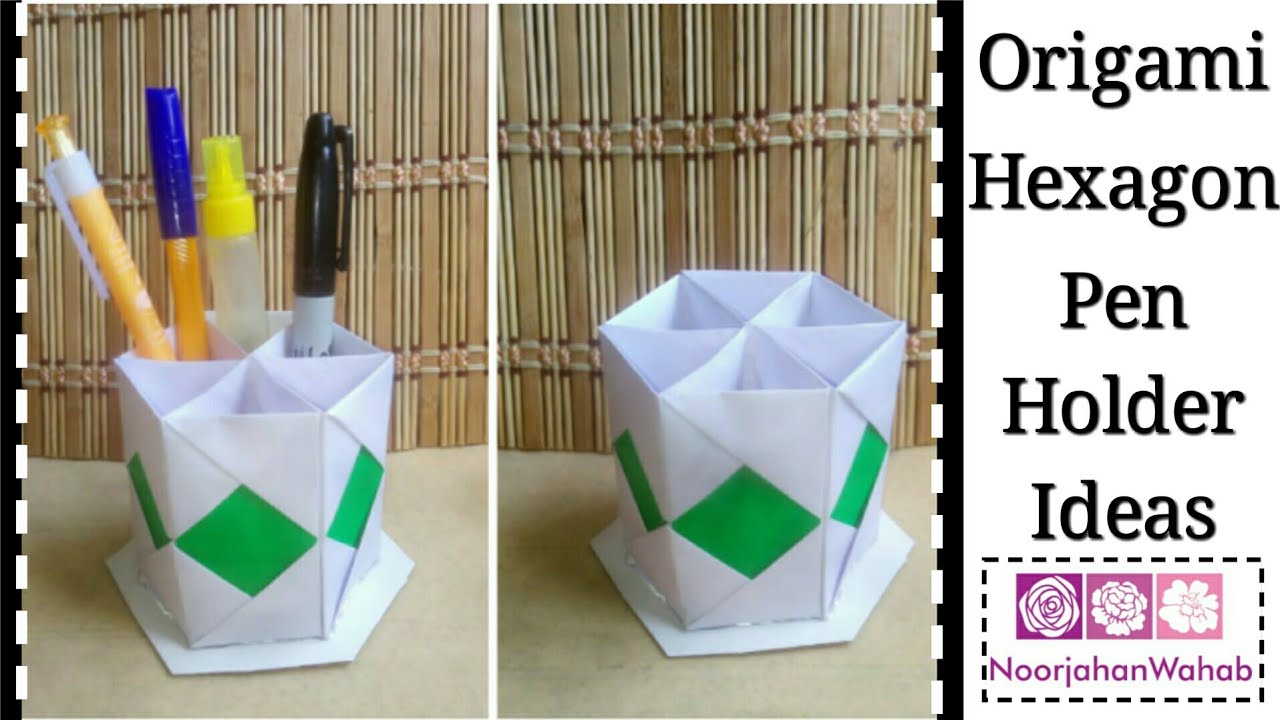 How to Make Pen Stand || Origami Pen Holder || Paper Pencil Holder ...