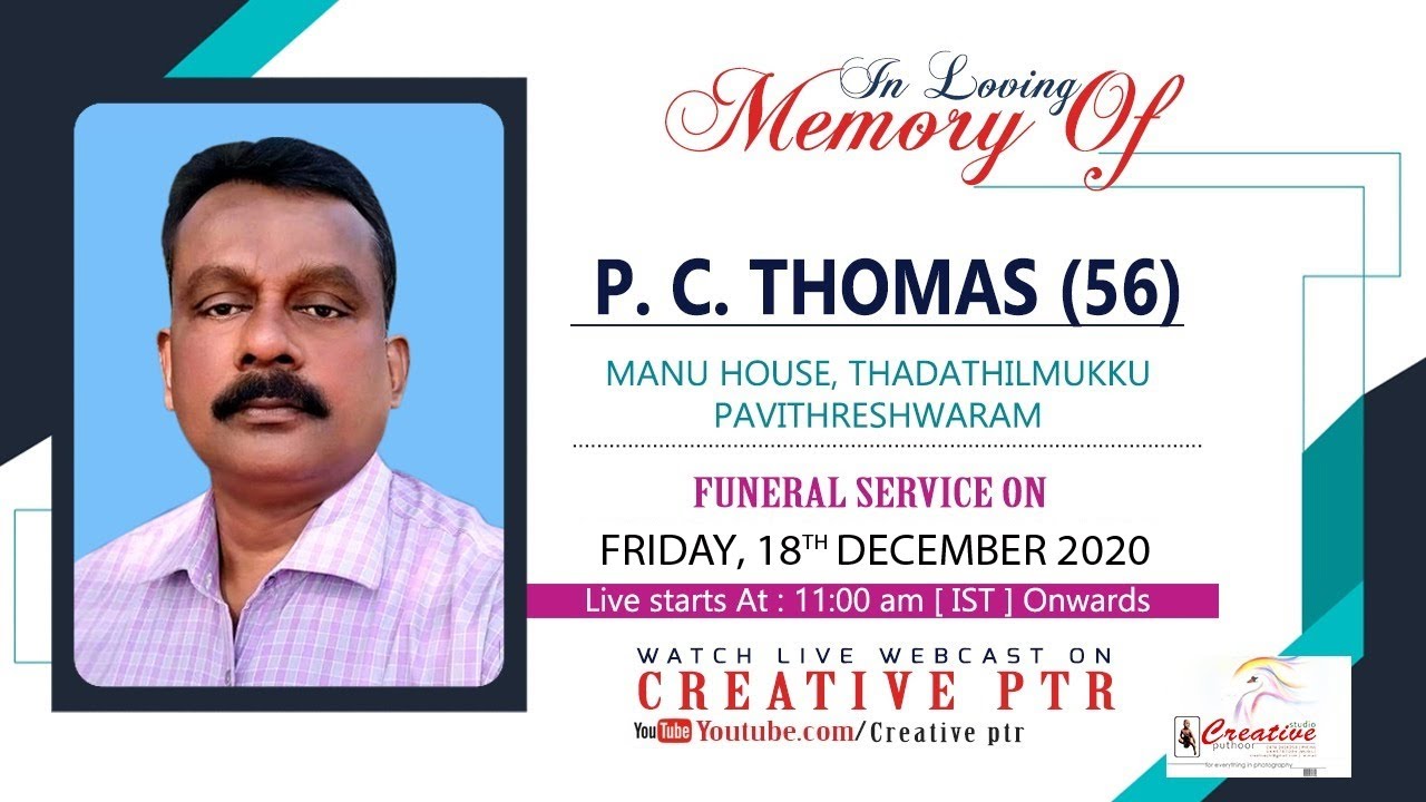 P. C. THOMAS (56) || FUNERAL SERVICE - YouTube
