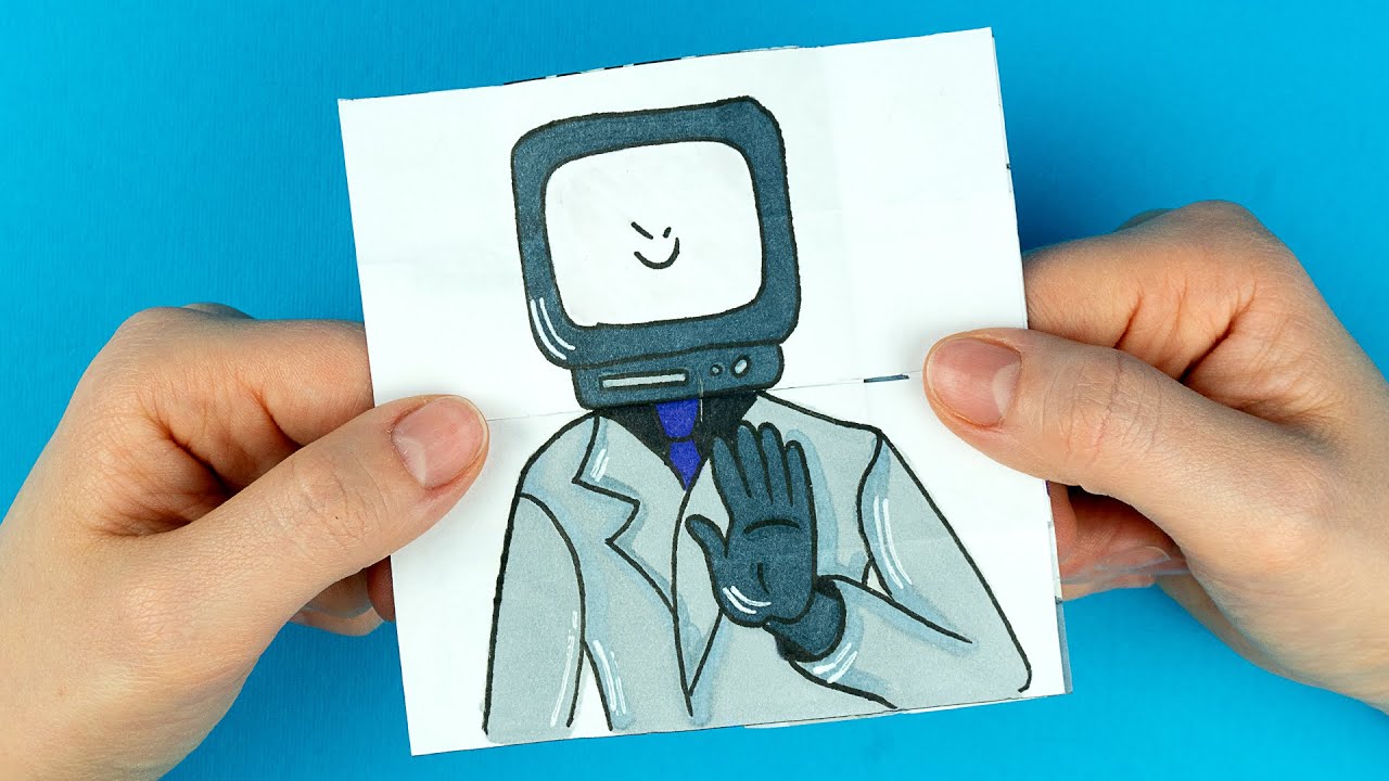 DRAWING TUTORIAL TITAN TV MAN | DIY SKIBIDI - YouTube
