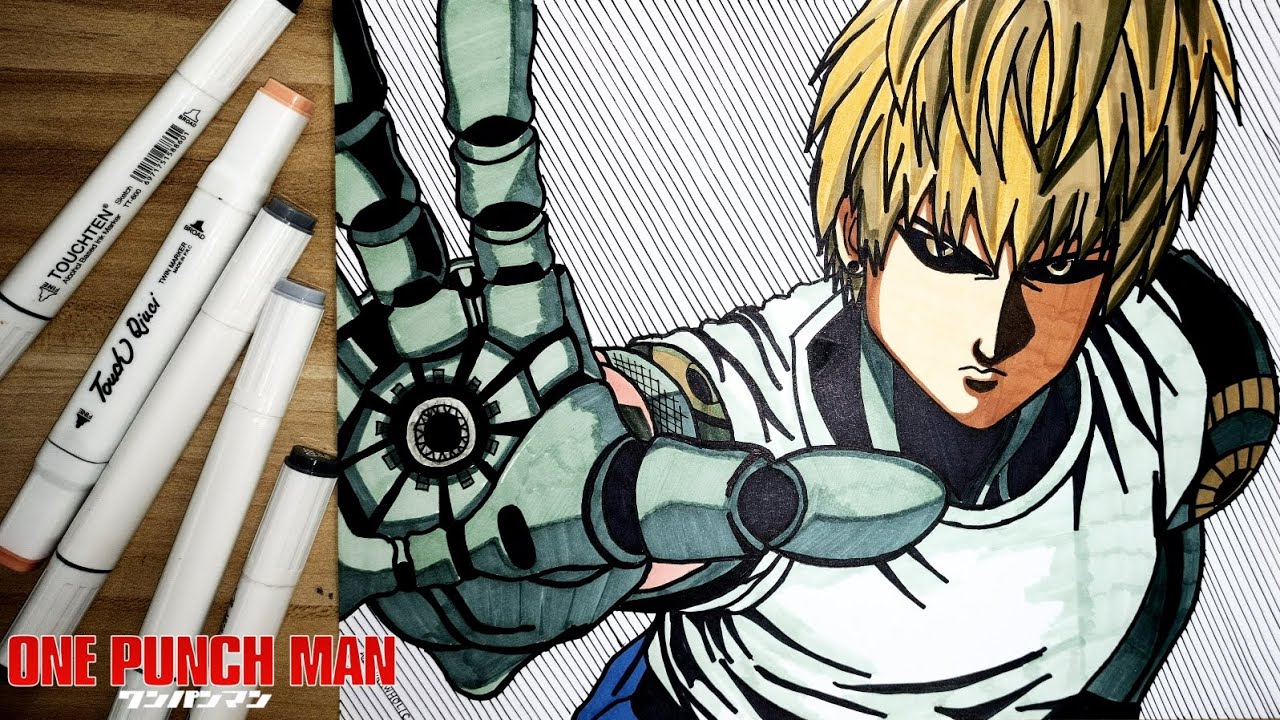 Drawing Genos (ジェノス) - One Punch Man | How To Draw | Easy Drawing ...