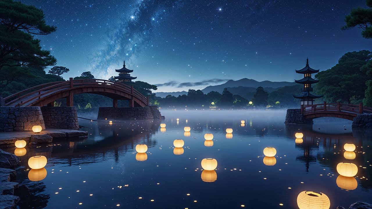 Peaceful Japanese Lantern Night – Relaxing Music for the Soul - YouTube