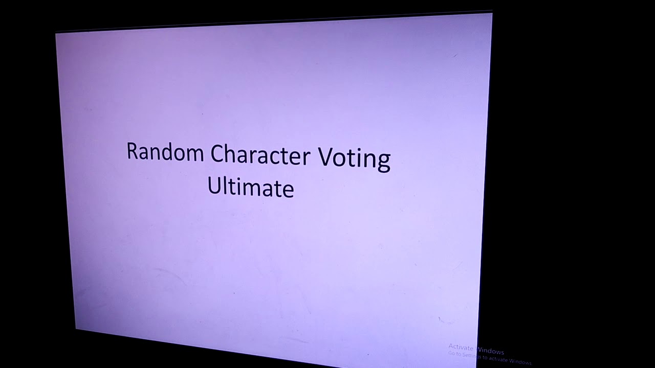 Random Character Voting Ultimate 1 - YouTube