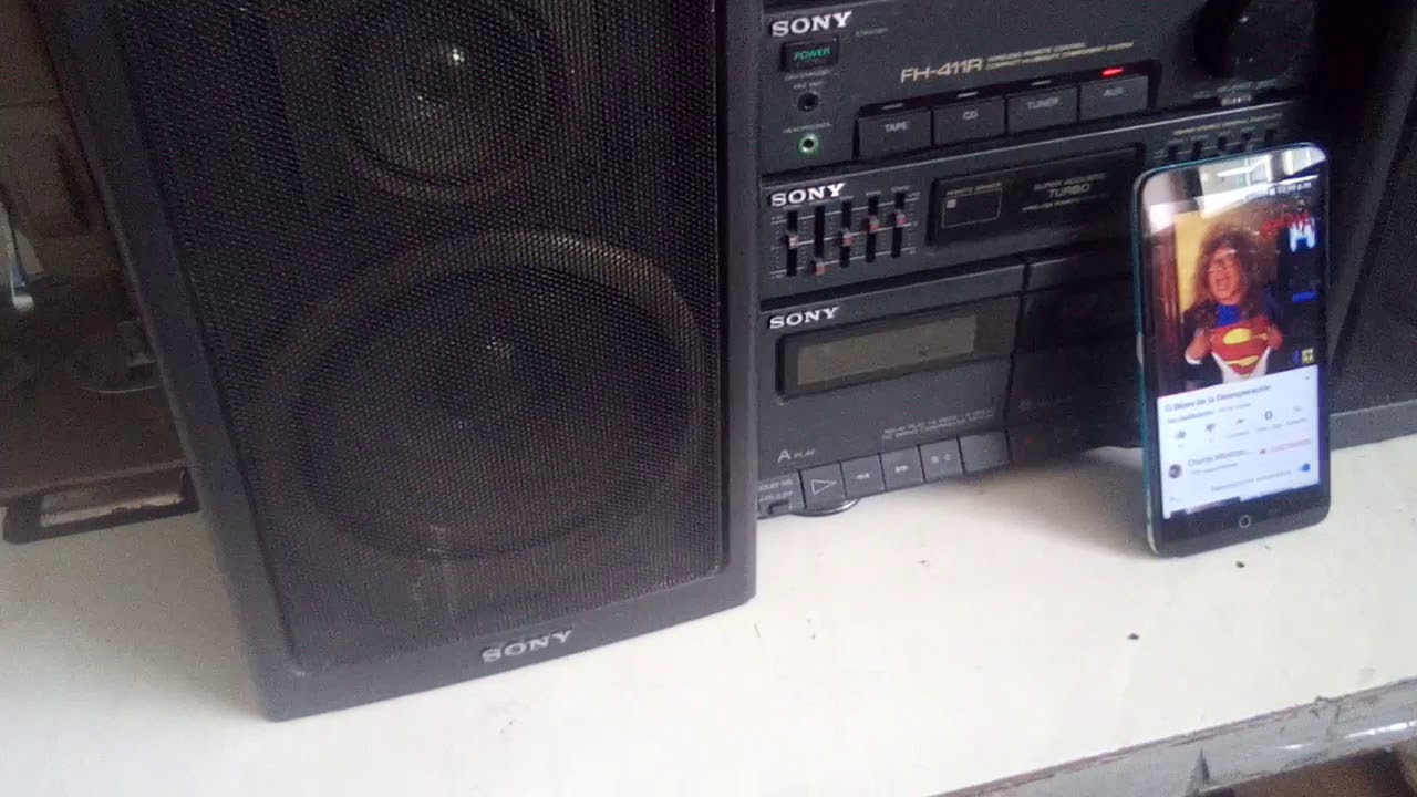 Probando Sony FH-411 Modificado a bluetooth y cargador de celular ...