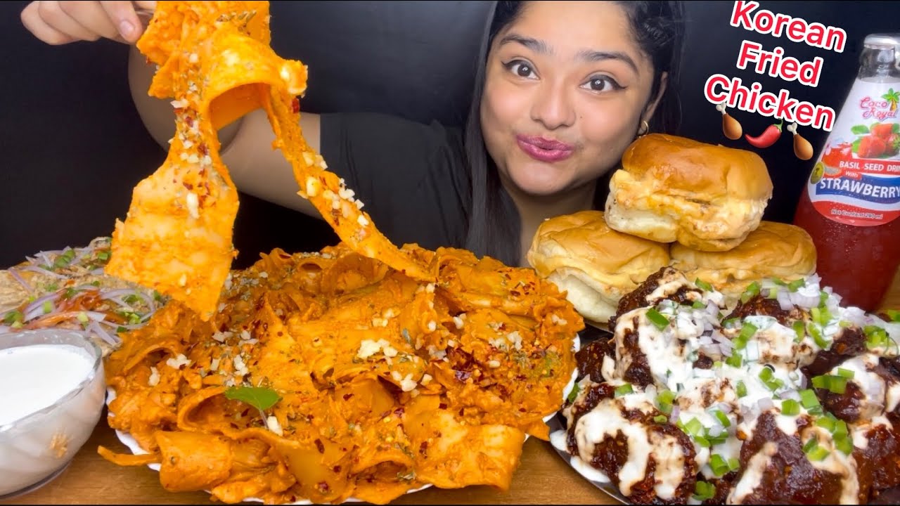 SPICY KOREAN FRIED CHICKEN 🍗 CHEESY RED SAUCE PASTA 🍝 CHICKEN SHAWARMA ...