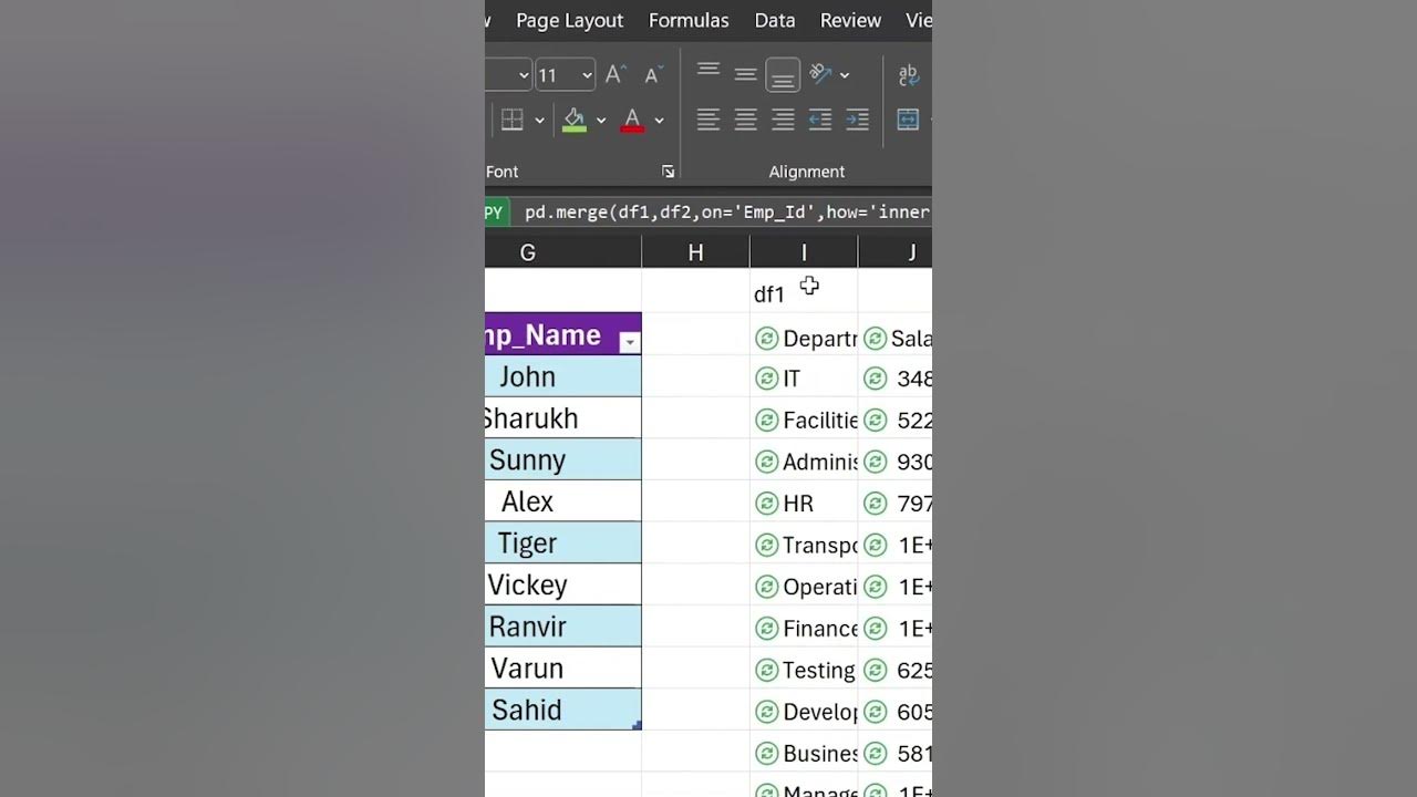 Python In Excel Python Exceltips Sql Excelautomation Shorts Vlookup Pythonpandas Youtube 3568