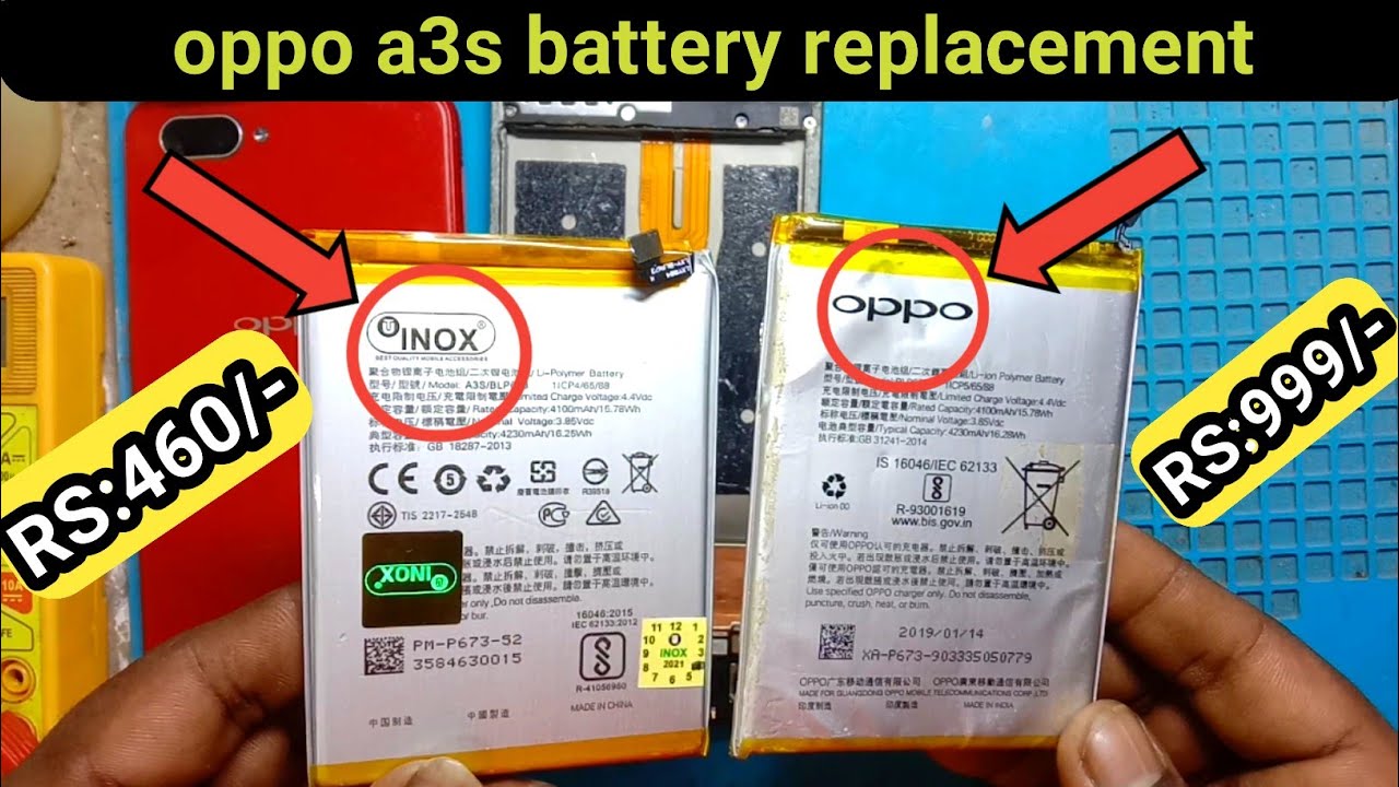 oppo a3s battery change || oppo a3s battery problem solution ||oppo a3s ...