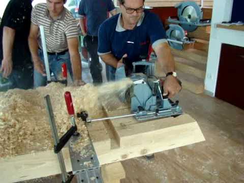 Mafell ZK 115Ec Skew Notch, Lap Joint, Tenon cutting machine - YouTube