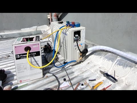 Instalación de equipo de aire acondicionado tipo split. con 10 metros ...