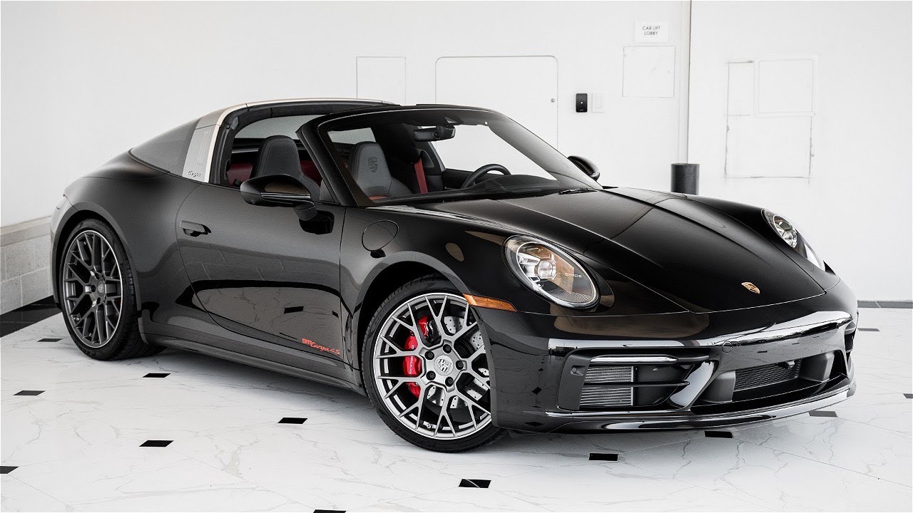 Black On Black & Red 2022 Porsche 911 Targa 4S - YouTube