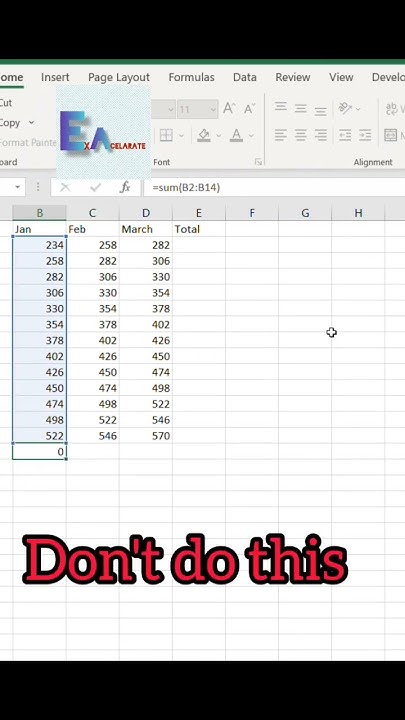 Smart way to use Sum function in Excel - YouTube