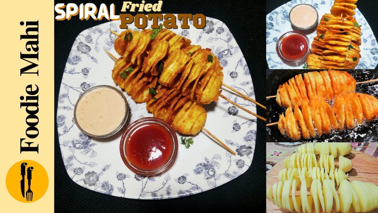 Tornado Potato Recipe || Spiral Fried Potato Recipe || Homemade Spiral ...