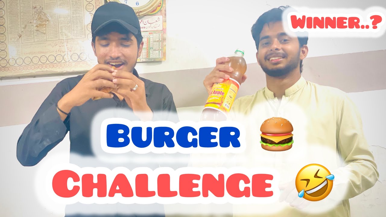 Burger challenge 🤣😱| viral challenge |trending|har gya#trendingshorts # ...