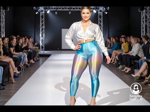Plus-Size Shine: Shiny Spandex Leggings Lookbook (4K Compilation) ✨