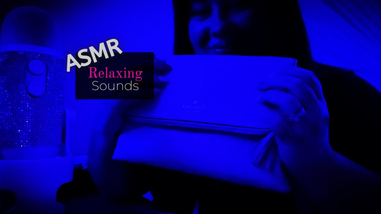 ASMR What's in My Purse? Whisper ASMR 👜 Fabrics 👜 Crinkles 💜 ASMR Bag ...