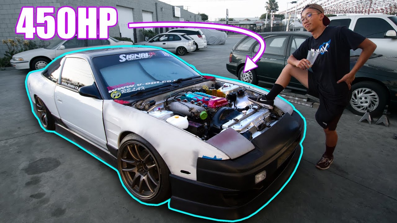 Jay's S13 gets a 450HP SR20 - YouTube