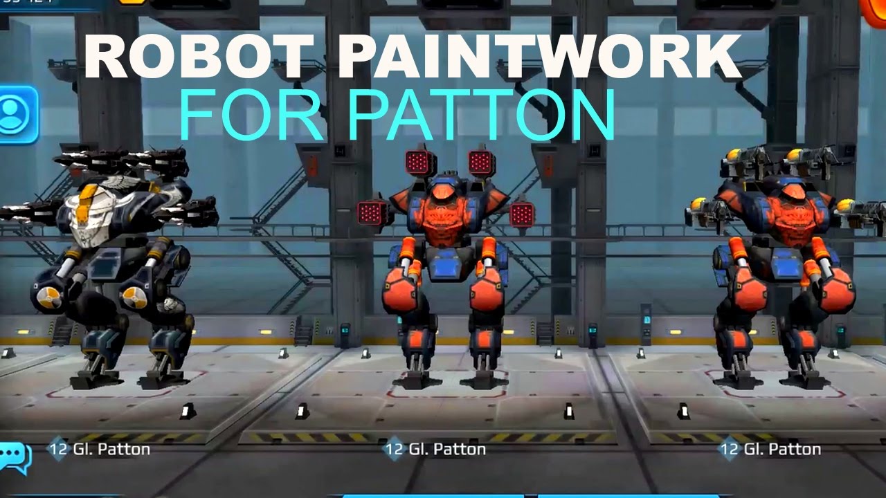 War Robots Test Server - Robot Paintwork for Patton - YouTube