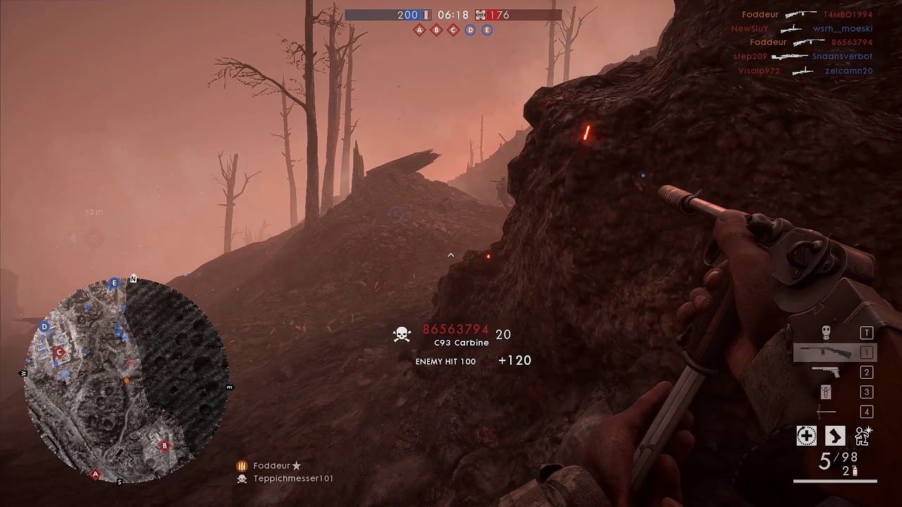 Battlefield 1 - Silenced Borchardt C93 Pistol Carbine - YouTube