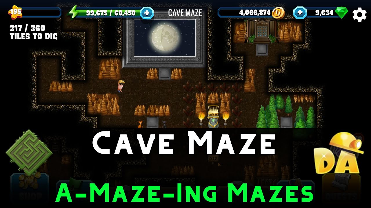 Cave Maze | A-Maze-Ing Mazes #5 | Diggy's Adventure - YouTube