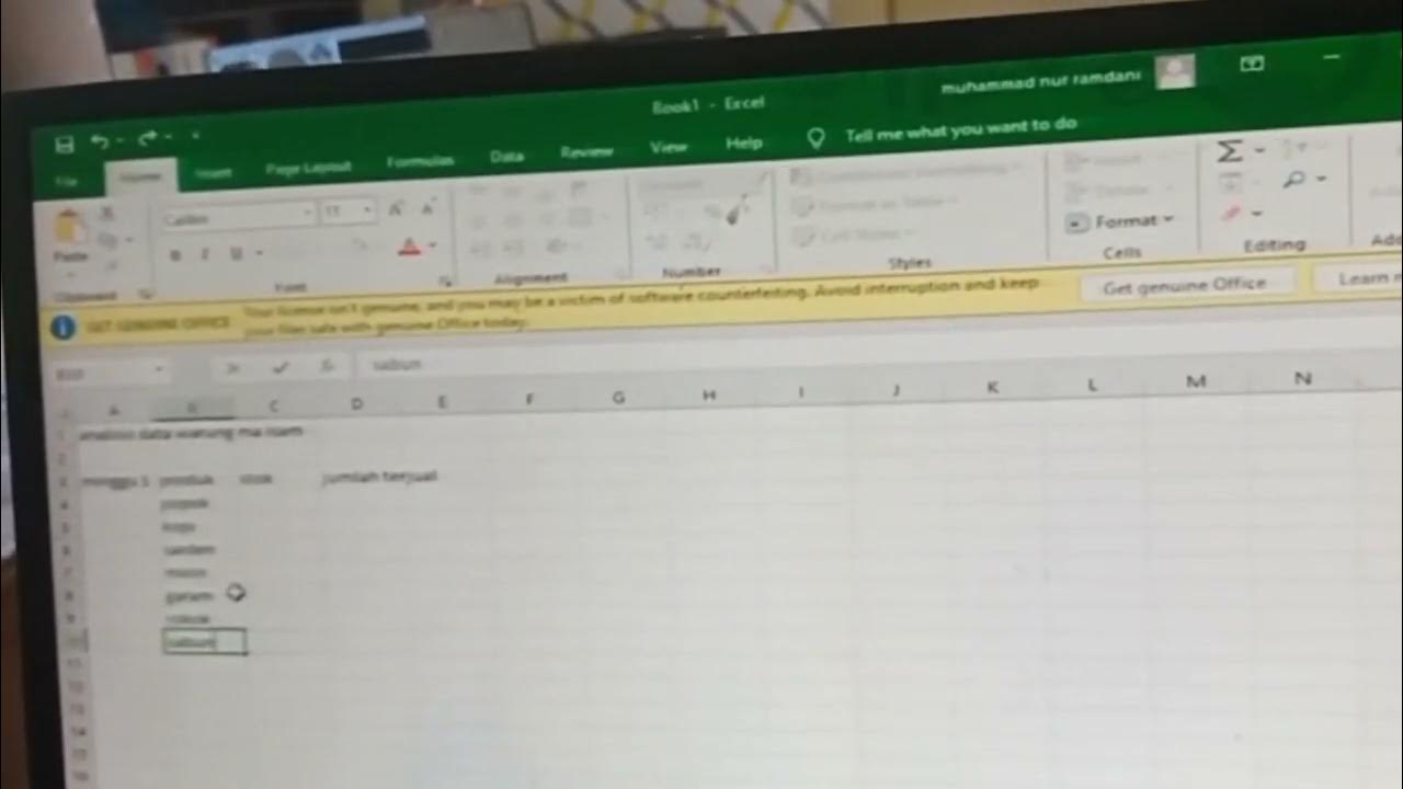 Tugas praktek informatika | Membuat laporan sebuah data di Excel - YouTube