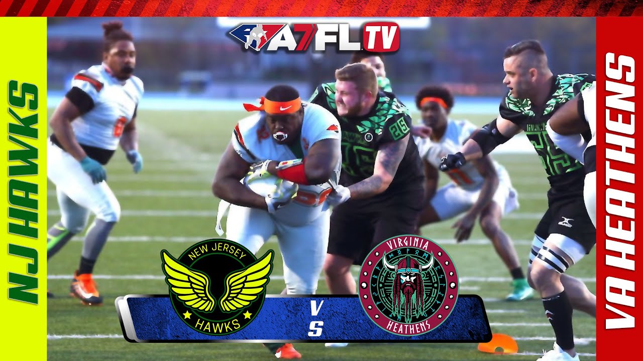 Virginia Heathens vs NJ Hawks A7FL Sunday Football - YouTube