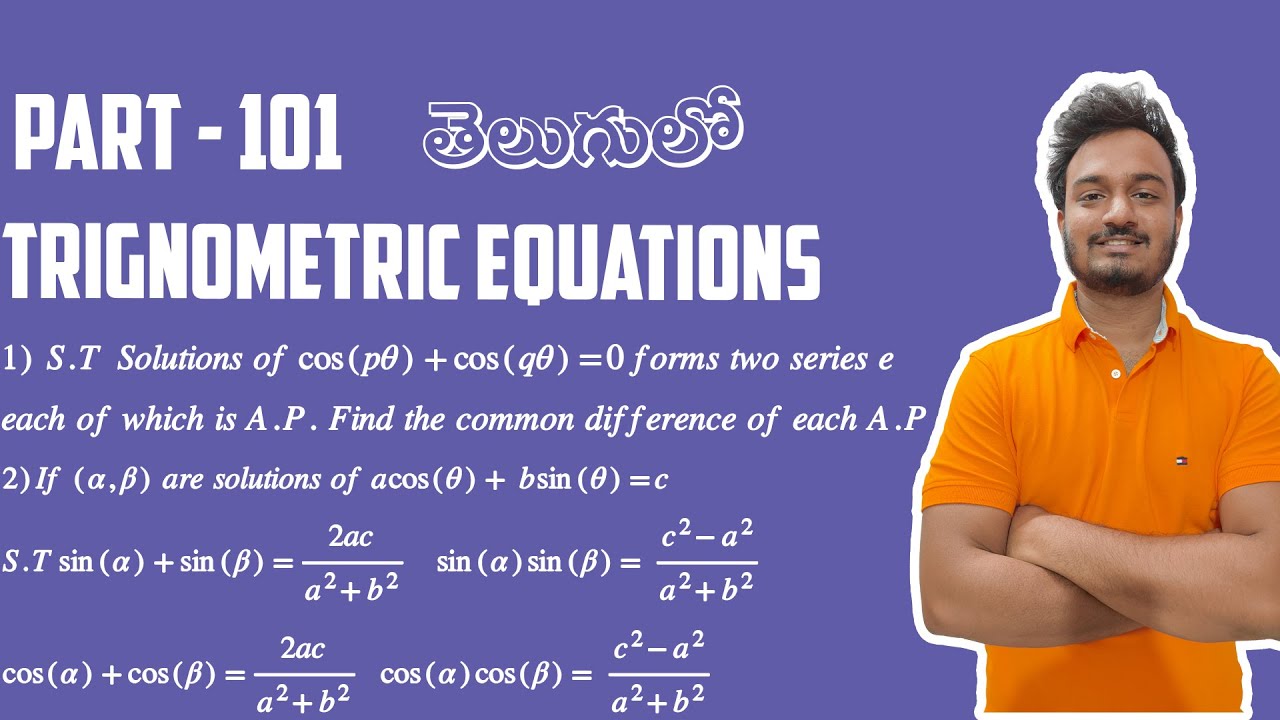 Trignometric Equations (@Ganitham-24 ) - YouTube